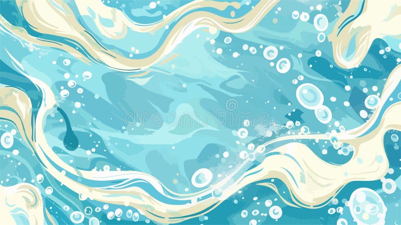 Colorful Cartoon Foam Bubble Bath Soap on Blue Background Stock Vector ...