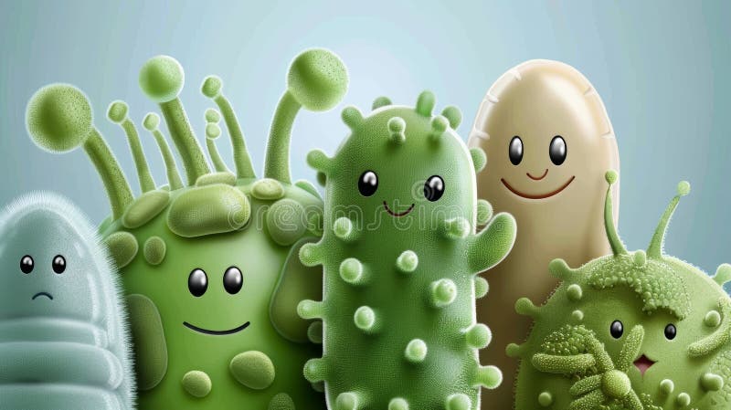 Cartoon Happy Bacteria Stock Illustrations 19 442 Cartoon Happy