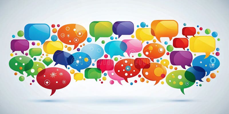 Colorful Cartoon Speech Bubbles a Collection of Engaging Dialogue ...