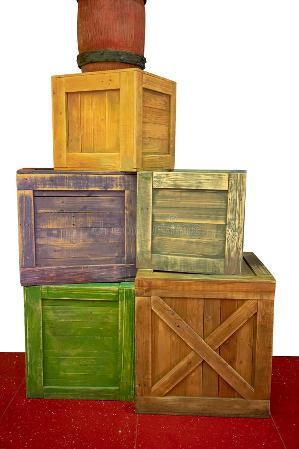Colorful Cartoon Stacked Wooden Containers and Crates Stock ... Colorful Cartoon Stacked Wooden Containers and Crates Stock ...