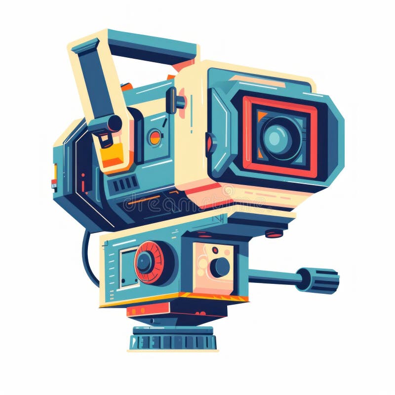Colorful Cartoon Style Camera Illustration. Generative Ai Stock ...
