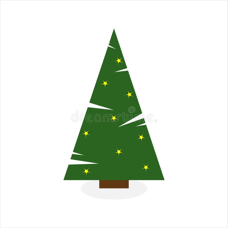 Colorful Cartoon Tree. Christmas Tree. Modern Different Flat Design ...