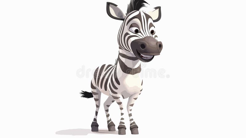 Colorful Cartoon Zebra Animation Vector Illustration for Creative ...