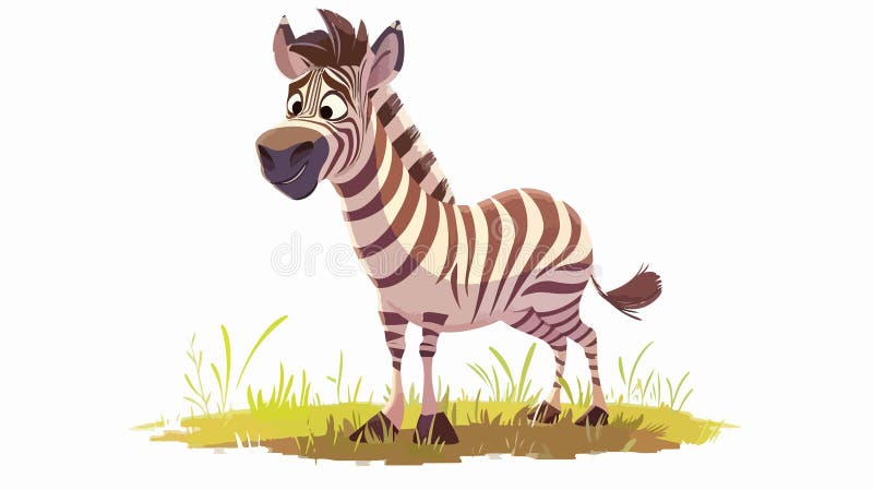 Colorful Cartoon Zebra Animation Vector Illustration for Creative ...