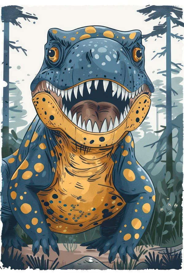 Roaring Tyrannosaurus Rex in a Prehistoric Forest, a Stunning ...