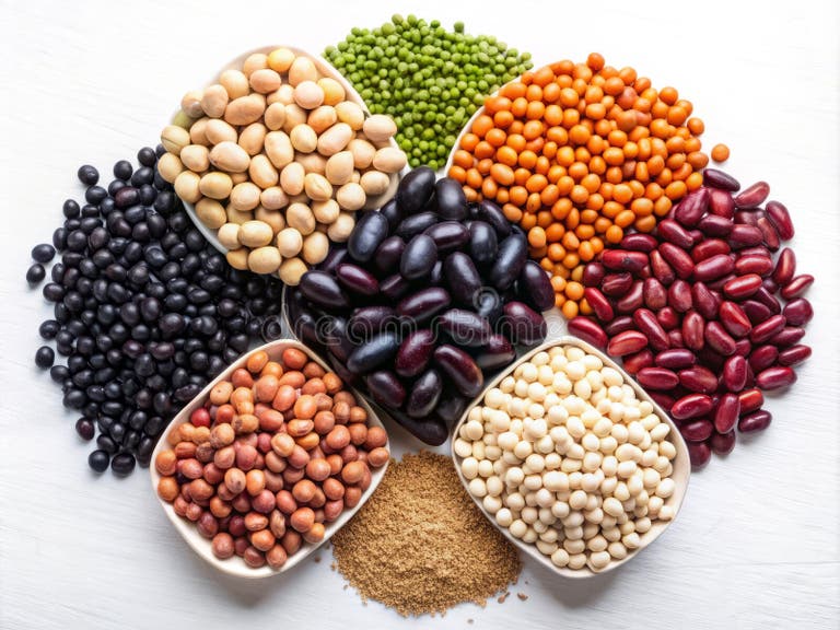 A Colorful Cascade of Beans a Visual Feast of Nutritional Diversity on ...