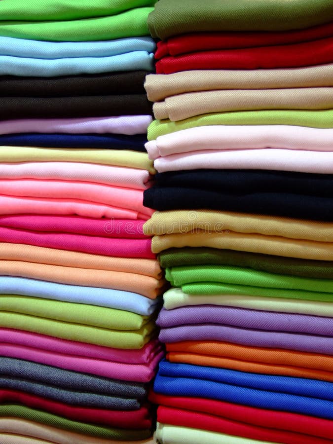 Colorful cashmere scarves stock photo. Image of variety - 1056718