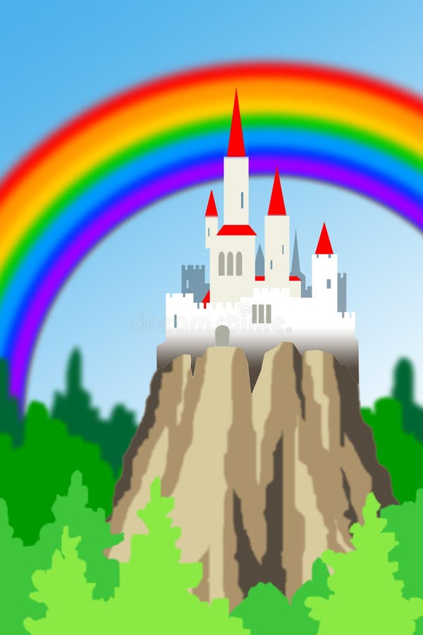 Colorful castle stock illustration. Illustration of castle - 14434399