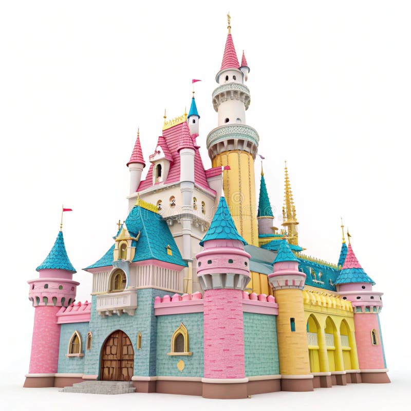 Colorful Castle on Transparent Background Stock Illustration ...