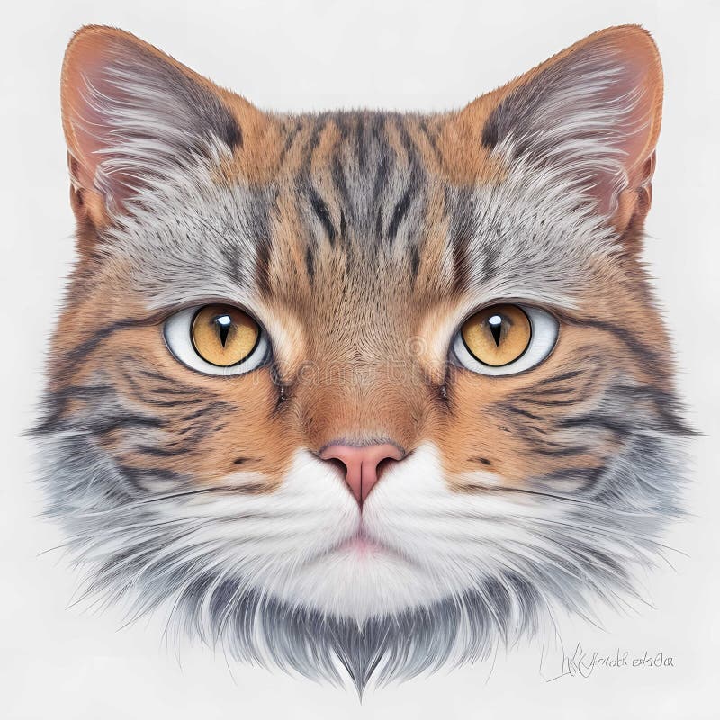 A Colorful Cat Face Mandala Art Stock Illustration - Illustration of ...