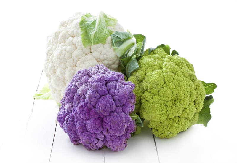 Colorful Cauliflower stock photo. Image of green, healthy - 27172784