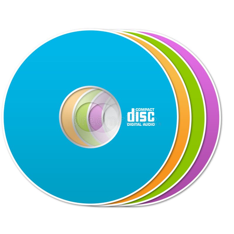 Colorful cd stock illustration. Illustration of color - 7133705