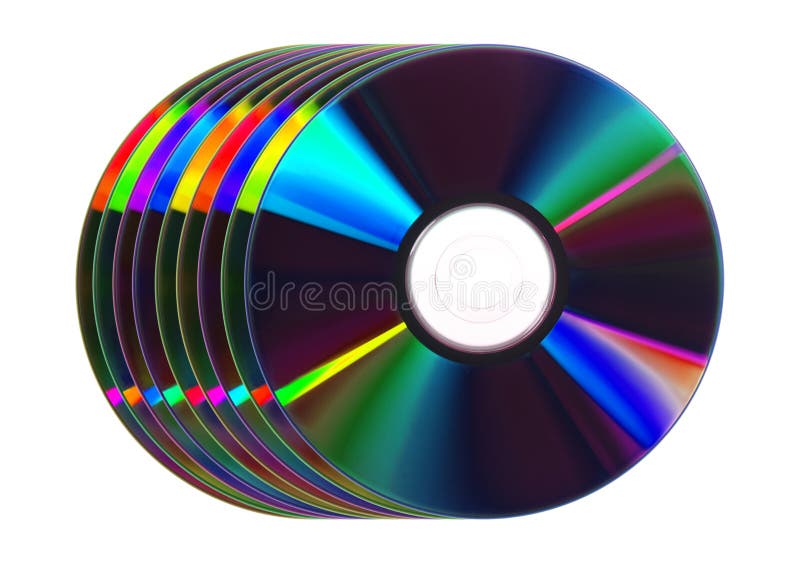 Colorful CDs/DVDs stock photo. Image of cdrom, burn, gigabyte - 10795966