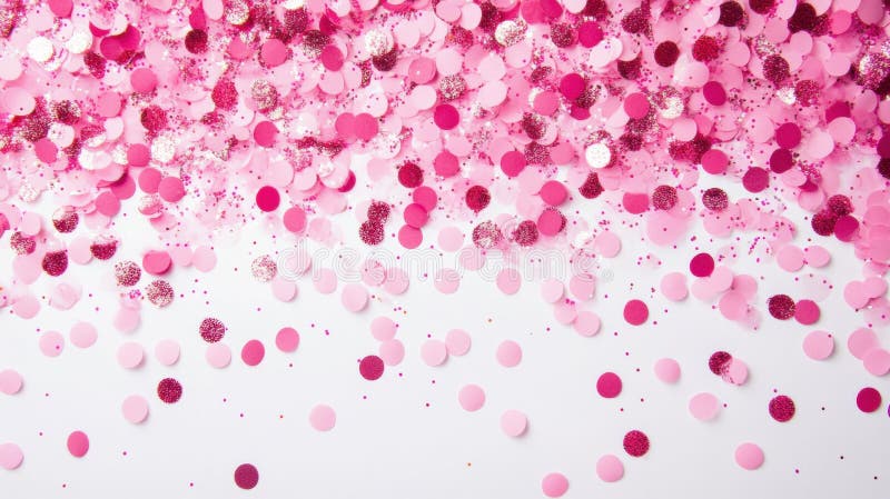 Colorful Celebration Backdrop with Pink Confetti Stock Illustration ...