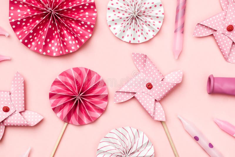 Colorful Celebration Pattern with Various Party Decorations Stock Photo ...