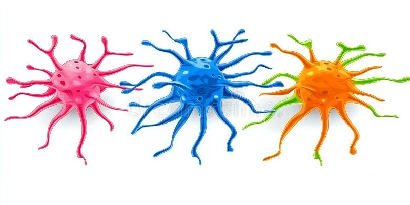 Colorful Cells on White Background Stock Illustration - Illustration of ...