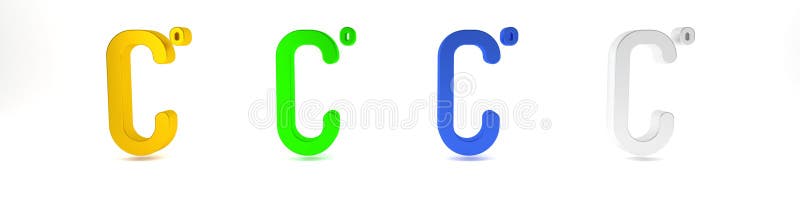 Colorful Celsius Icon Isolated on White Background. Minimalism Concept ...