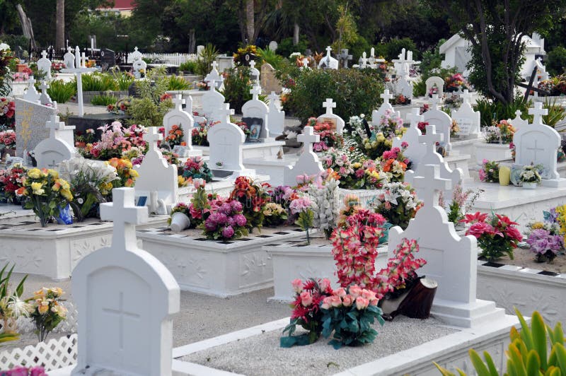 Colorful Cemetery on the Beach Editorial Stock Image - Image of flowers ...