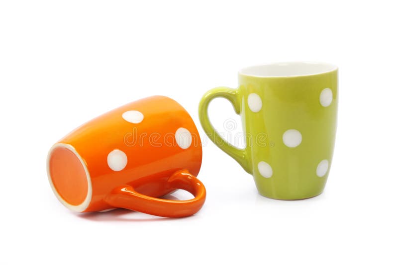 Colorful Ceramic Coffee Cups Stock Image - Image of creativity ...