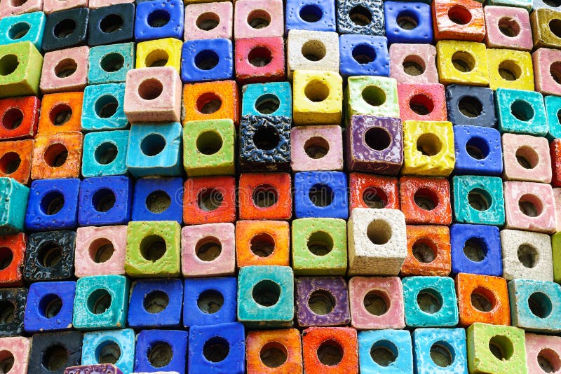 Colorful Ceramic Cube Texture Background Stock Image - Image of ceramic ...