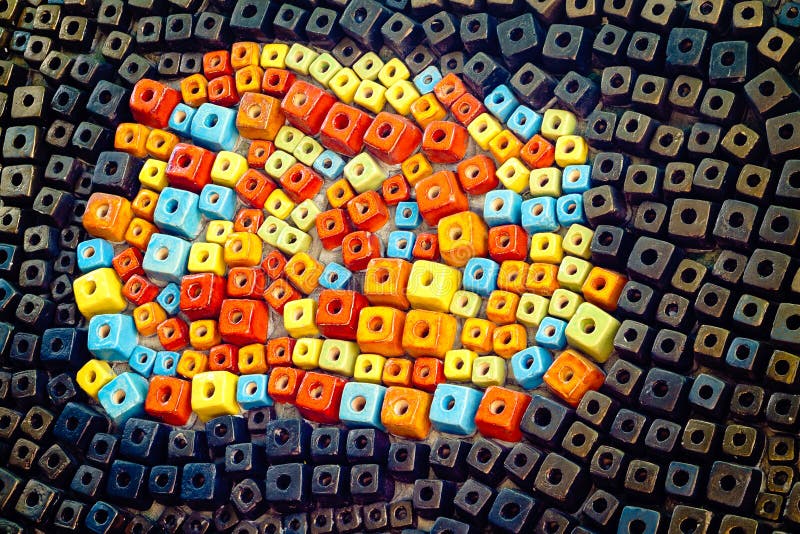 Colorful Ceramic Cube Texture Background Stock Image - Image of ...