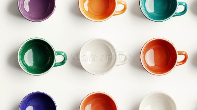 Colorful Ceramic Cups Collection for Home Decor and Kitchen Design ...