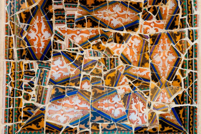 Colorful Ceramic Pattern Background Stock Image - Image of damaged ...