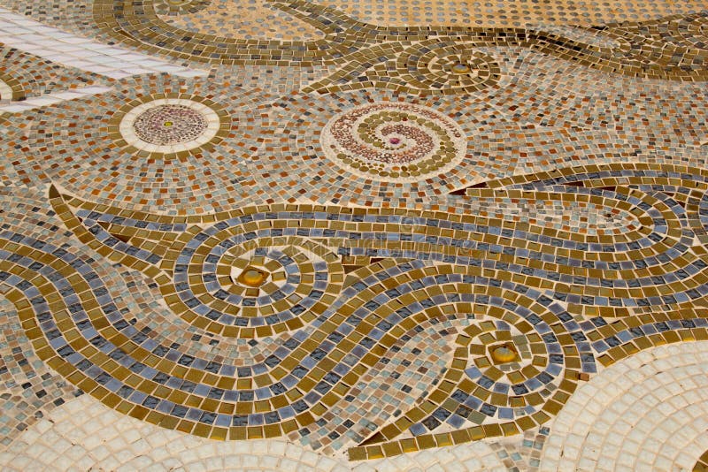 Colorful Ceramic Pattern Decoration with Pebbles Made from Pebble and ...