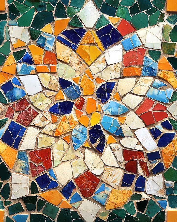 Colorful Ceramic Tile Mosaic Pattern Design Stock Illustration ...