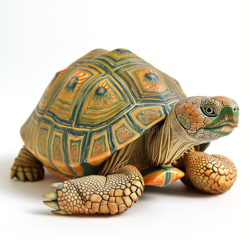 Colorful Ceramic Turtle Figurine on White Background Stock Photo ...