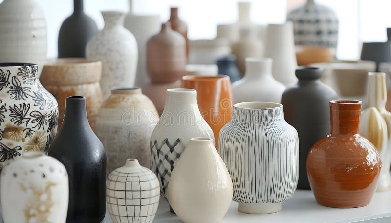 Collection of Modern Vases stock illustration. Illustration of interior ...