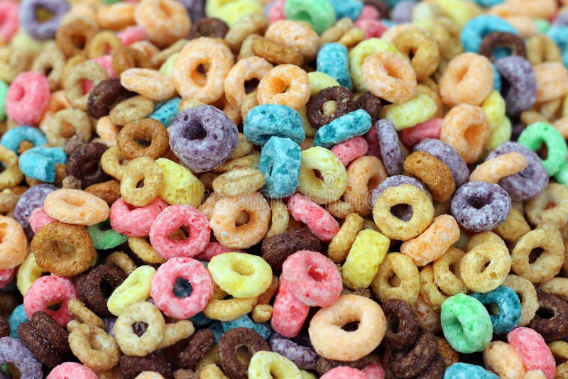 Colorful cereal and spoons stock photo. Image of cabs - 29235860