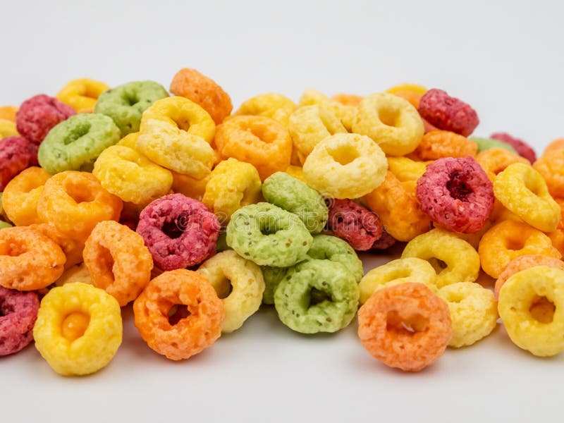 Colorful Cereal Rings for Breakfast Stock Photo - Image of yellow ...