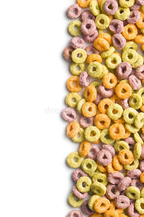 Colorful cereal rings. stock photo. Image of crunchy - 100969612