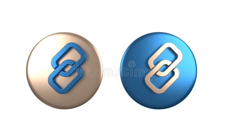 Colorful Chain Link Icon Isolated on White Background. Link Single ...