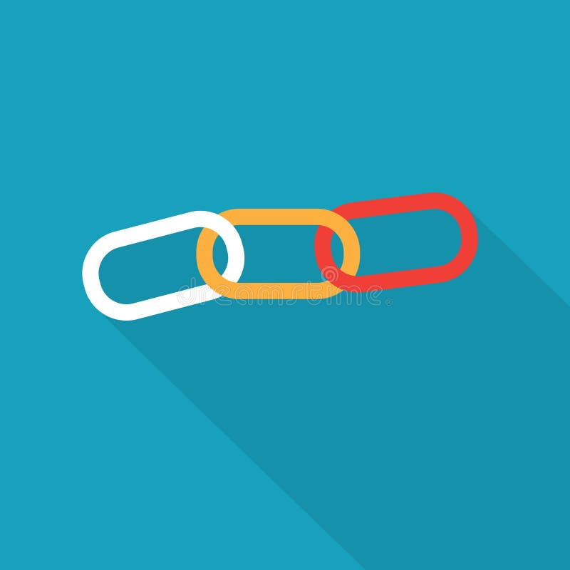 Colorful chain link icon stock vector. Illustration of corporate ...