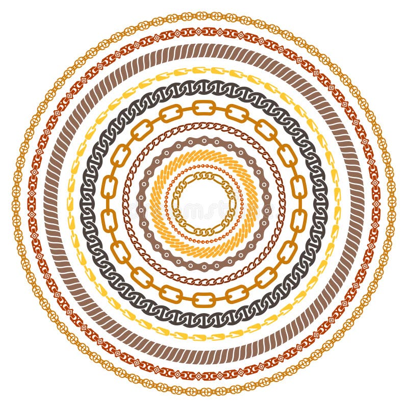 Colorful Chain Set stock vector. Illustration of icons - 80349976