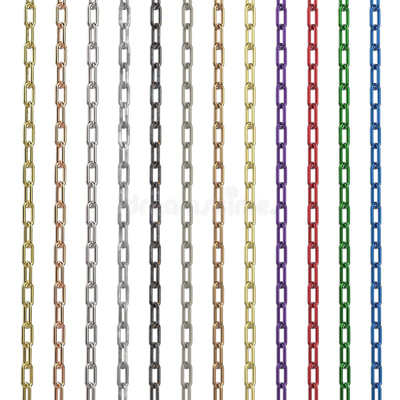 Colorful chains stock illustration. Illustration of chain - 76595264