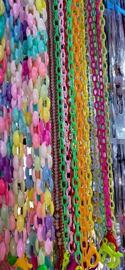 Colorful Chains Made of Plastic Stock Image - Image of plastic ...