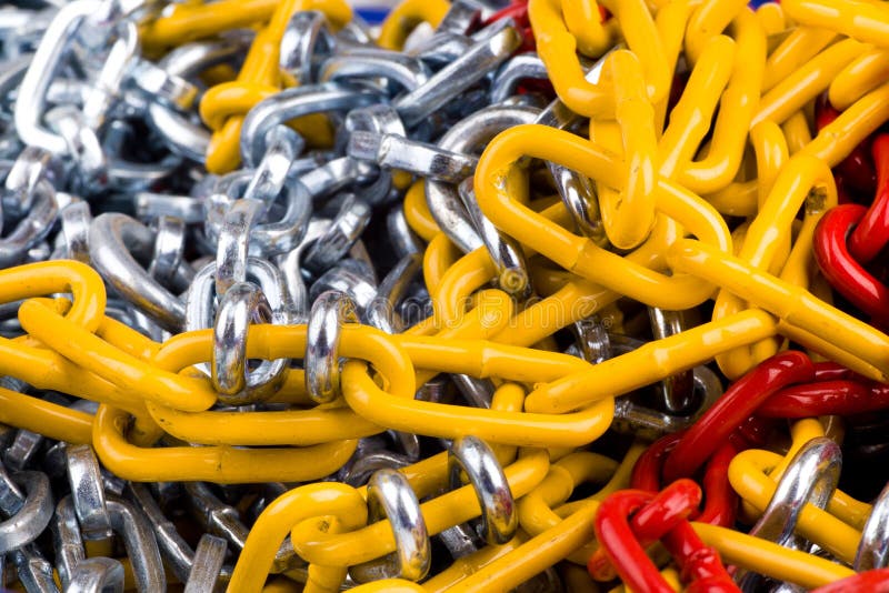 Colorful chains stock image. Image of padlock, iron, metal - 43522449