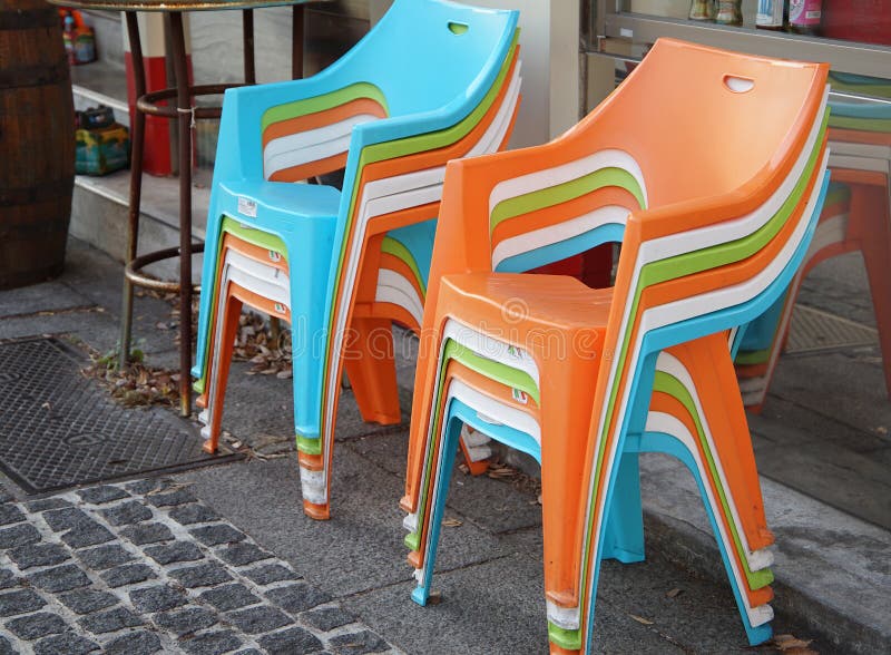 Colorful chair stock photo. Image of plastic, chairs - 208573996