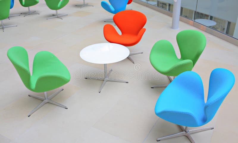 Colorful chairs stock image. Image of contemporary, object - 5848787
