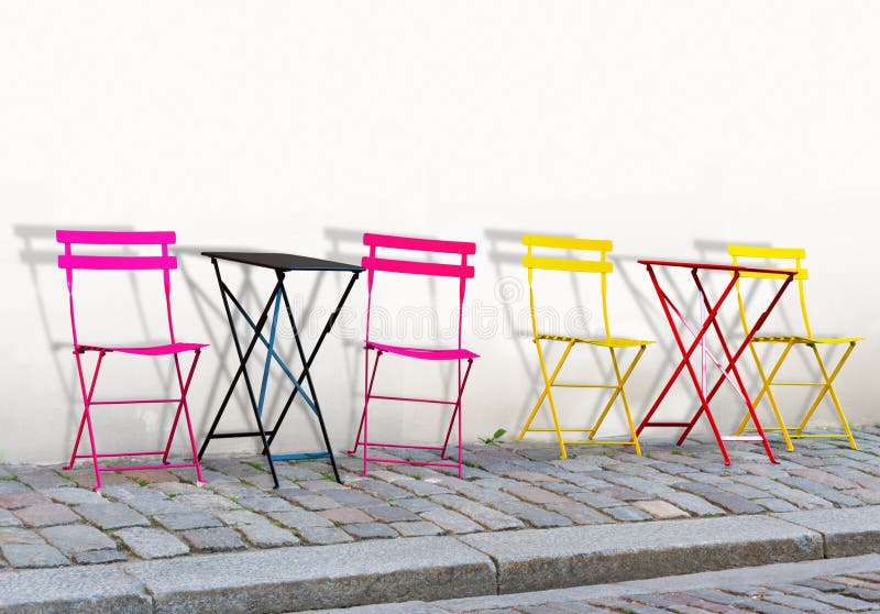 Colorful chairs stock photo. Image of bloom, landscape - 43404492