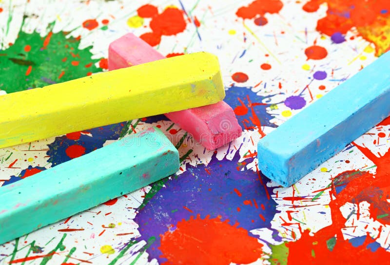 Colorful chalk stock image. Image of macro, closeup, draw - 22125833