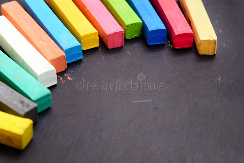 Fun Colorful Chalk Crayons Dissolved on the Sidewalk Stock Image ...