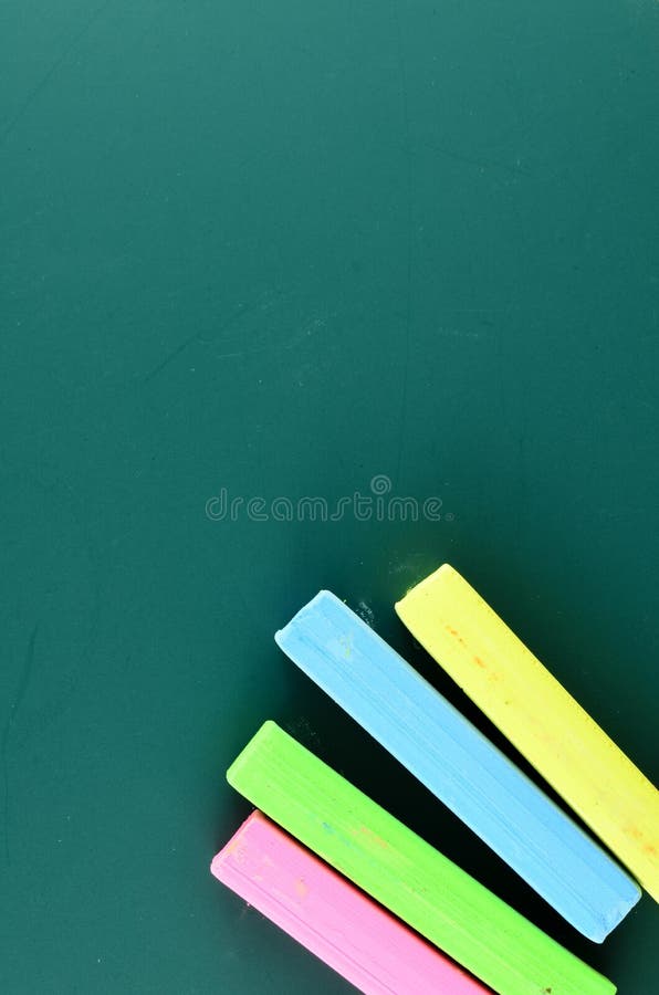Colorful chalk on board stock photo. Image of composition - 57642856