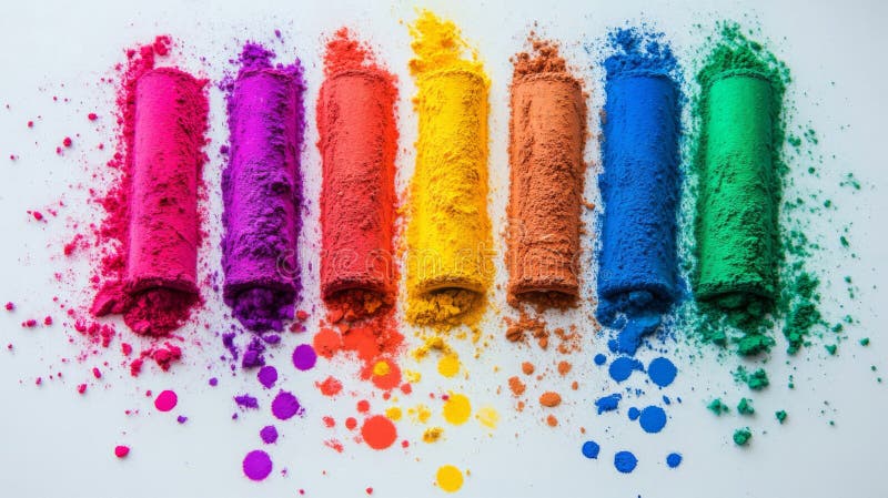 Colorful Chalk Crayons on White Background Stock Illustration ...