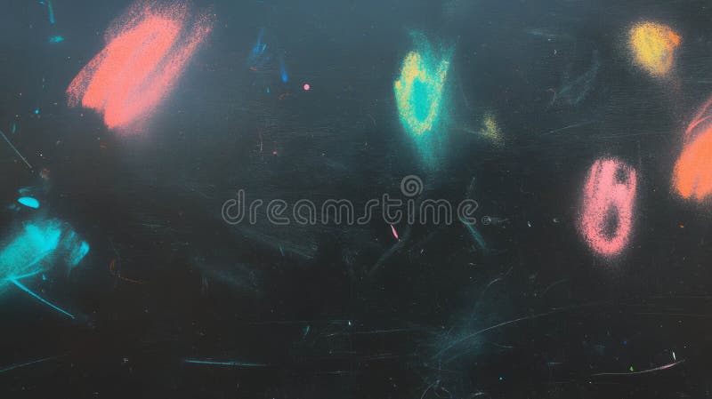Colorful Chalk Marks on Black Chalkboard Texture for Educational or ...