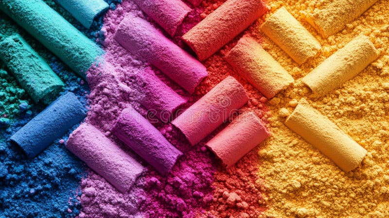 Colorful Chalk Powder Texture Background Stock Illustration ...