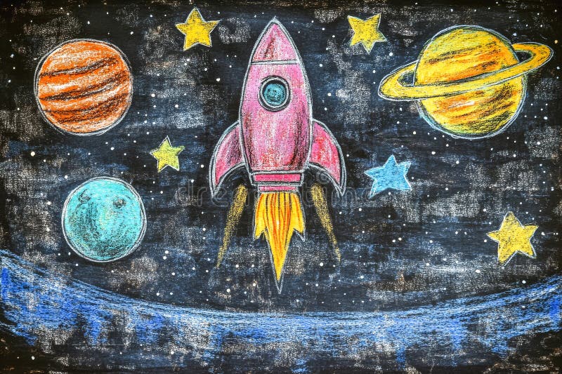 852 Colorful Chalk Space Illustration Stock Photos - Free & Royalty ...